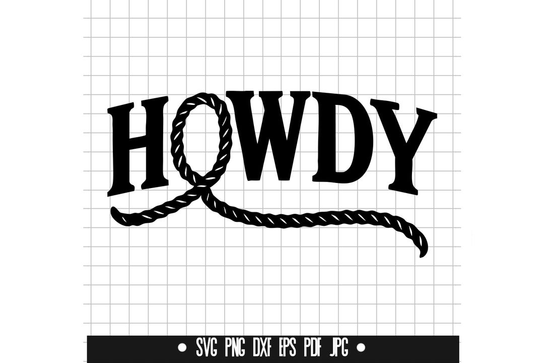 Howdy Rope SVG, Western Rope SVG, Cowboy Word SVG, Rope Letters Svg ...