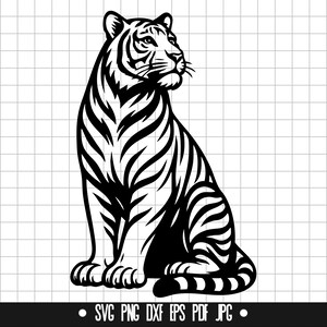 Tiger SVG, Tiger DXF, Tiger PNG, Tiger Cut File, Clipart, Digital File ...