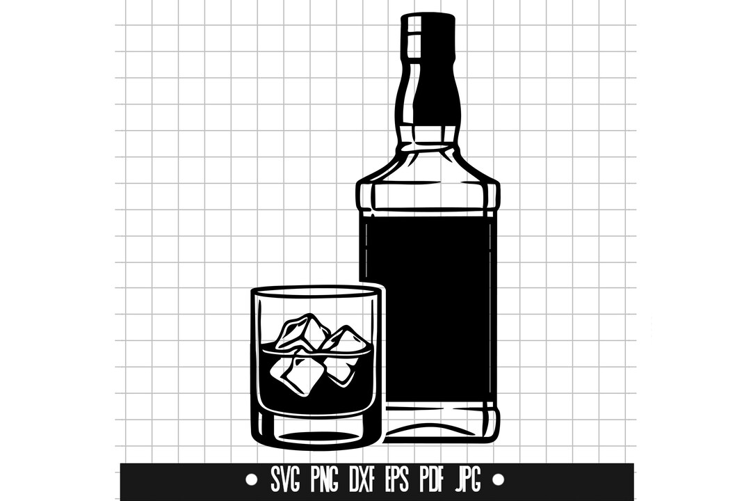 Whiskey SVG, Whiskey DXF, Whiskey PNG, Whiskey Cut File, Clipart ...