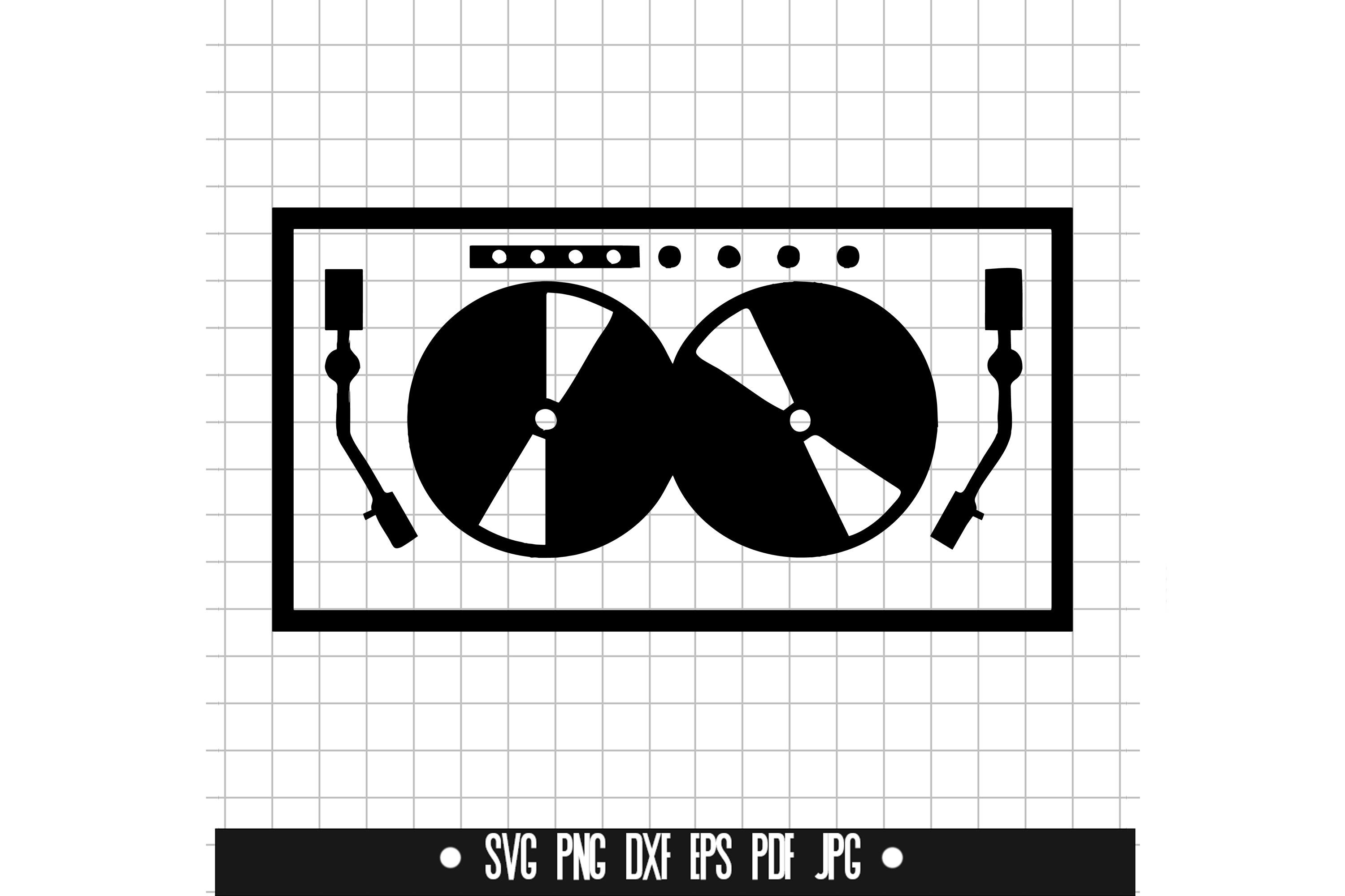 Dj Turntable SVG, Dj Turntable Cut File, Dj Turntable DXF, Dj Turntable ...