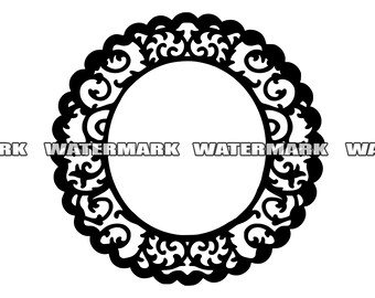 Fancy Circle Frame - Etsy