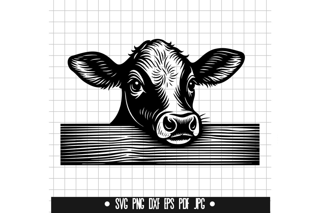 Cow Head SVG, Cow Head DXF, Cow Head PNG, Cow Head Cut File, Clipart ...