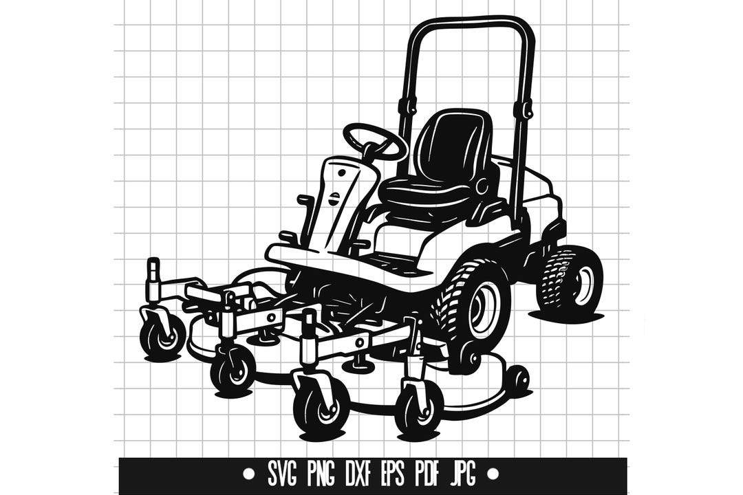 Lawn Mower SVG, Lawn Mower DXF, Lawn Mower PNG, Lawn Mower Cut File ...