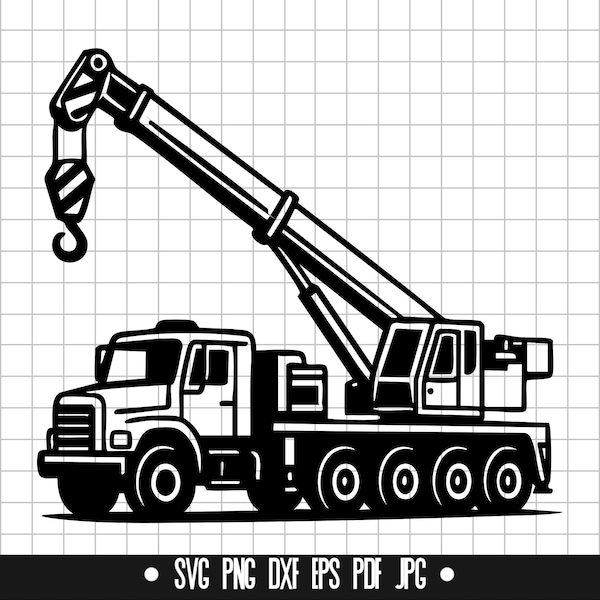 Crane Truck Svg - Etsy
