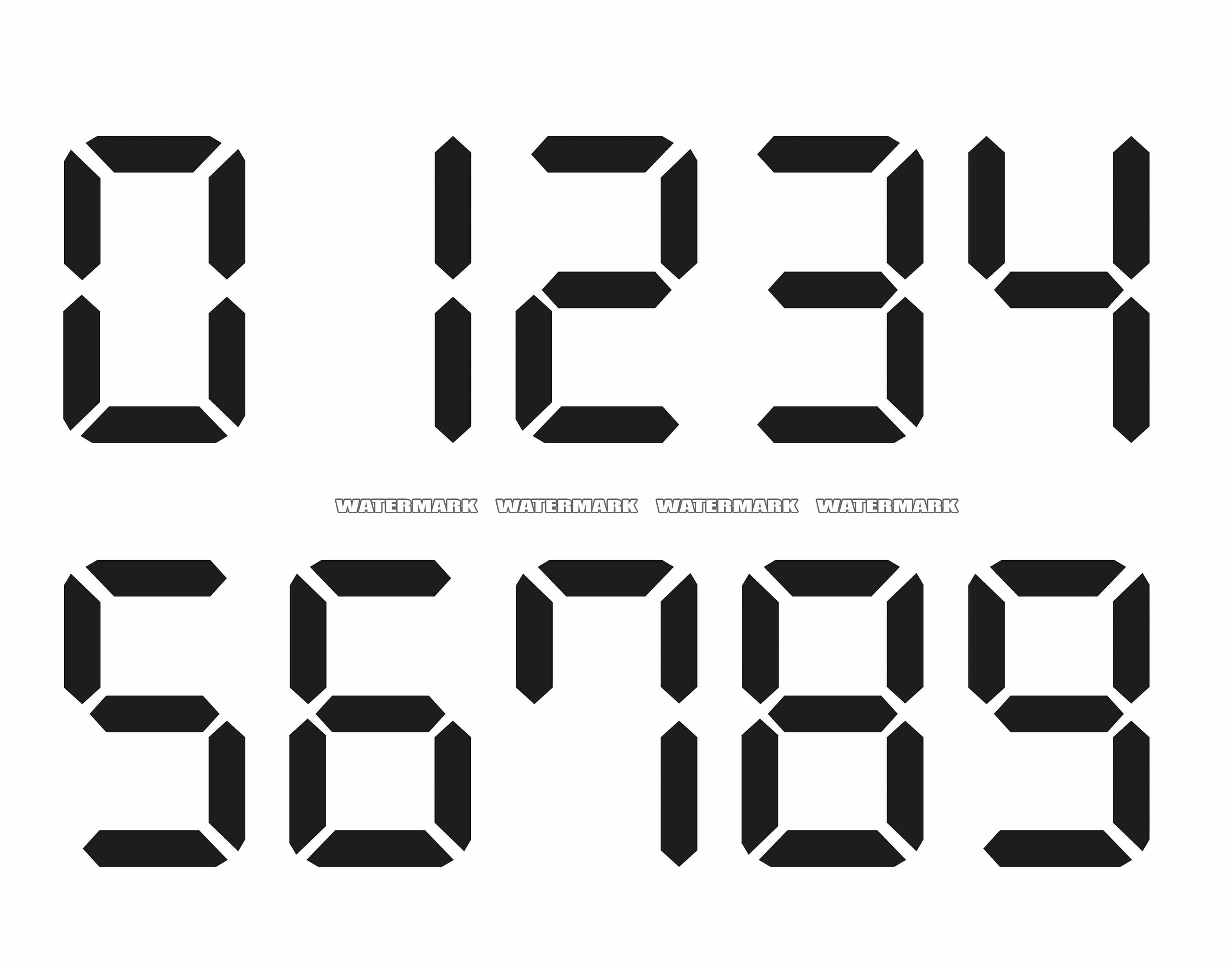 Digital Numbers SVG Digital Numbers Cut File Digital Numbers - Etsy UK