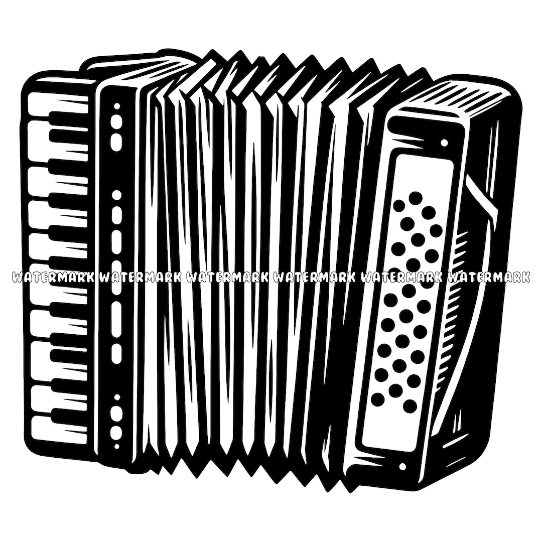 Accordion SVG, Accordion DXF, Accordion PNG, Accordion Cut File ...