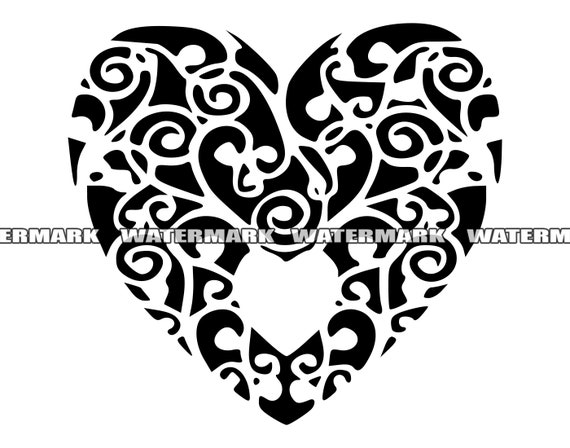 Fancy White Heart Clipart