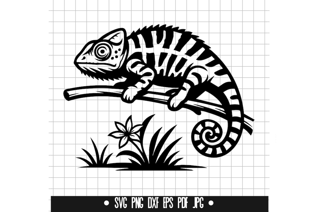 Chameleon SVG, Chameleon DXF, Chameleon PNG, Chameleon Cut File ...