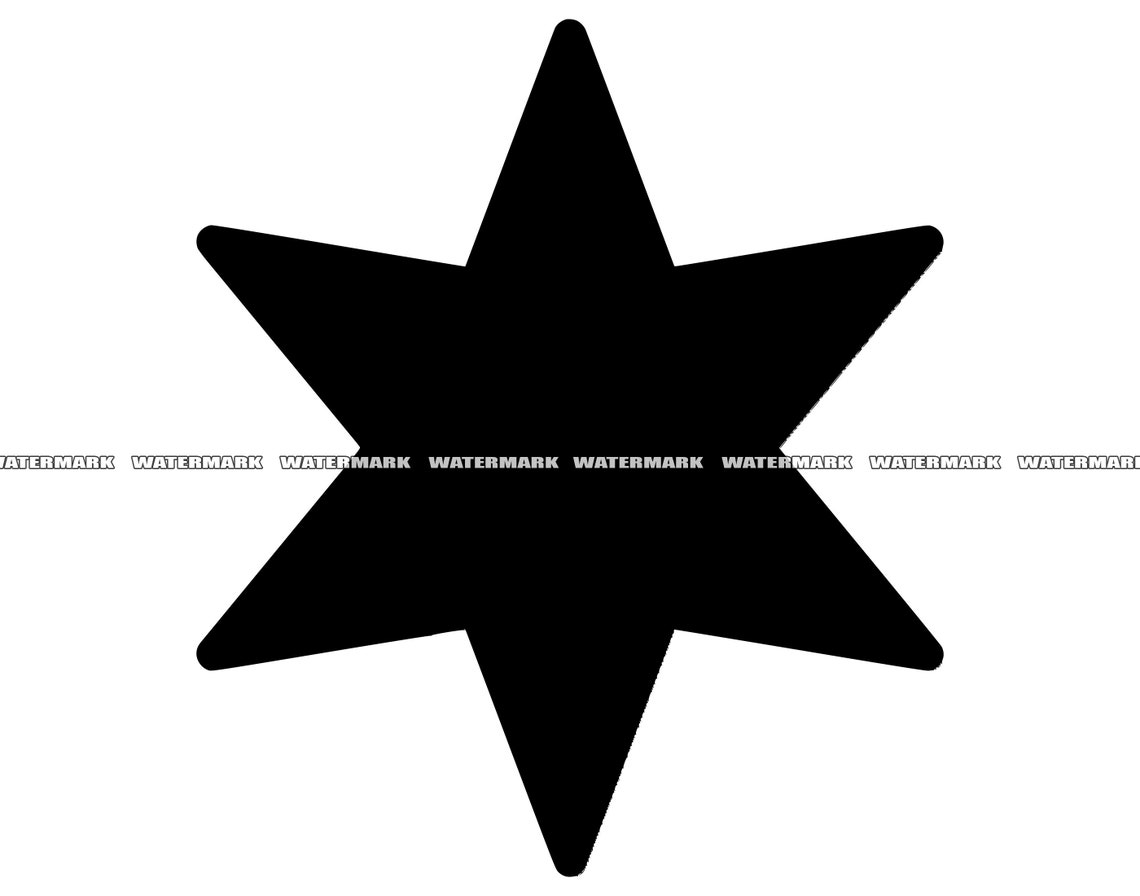 Six Pointed Star SVG, Six Pointed Star Cut File, Six Pointed Star DXF ...