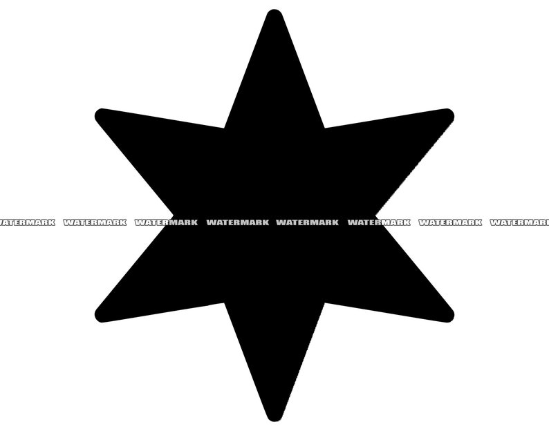 Six Pointed Star SVG, Six Pointed Star Cut File, Six Pointed Star DXF ...