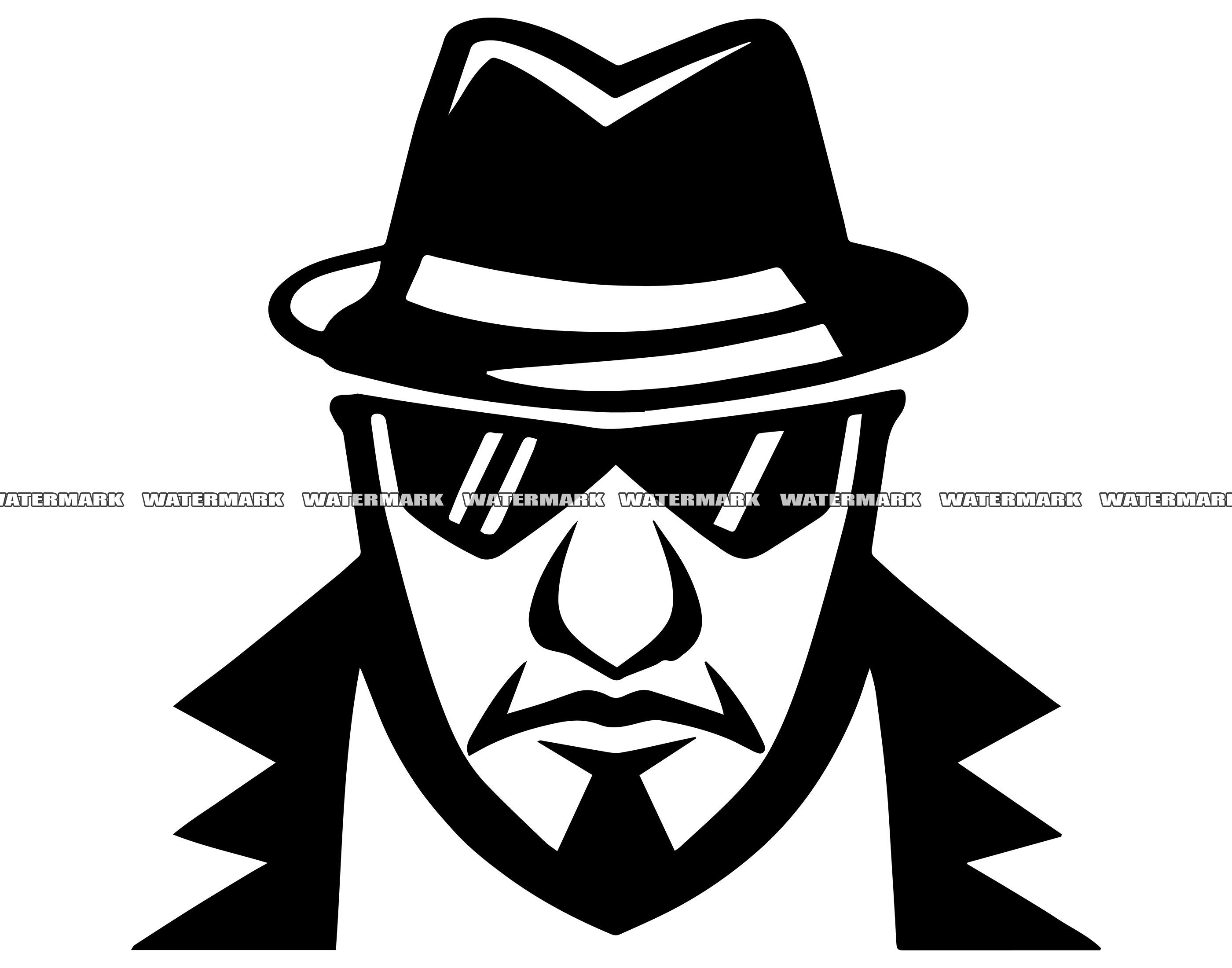 Gangster SVG 5 Movie Mafia Design Cartoon Mascot Cut File DXF - Etsy