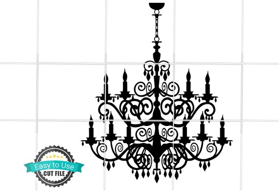 Chandelier SVG Chandelier Clipart Chandelier Files for - Etsy