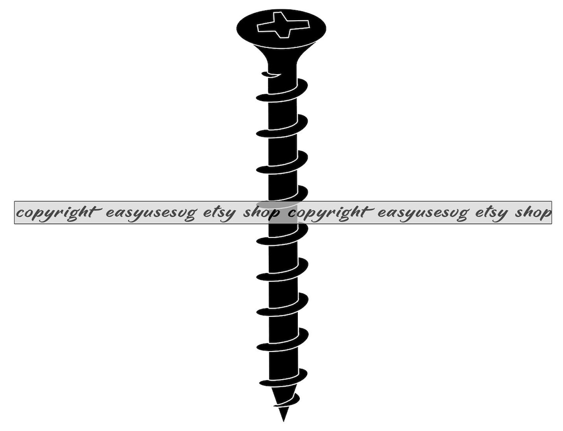 Screw SVG 1 Screw DXF, Screw PNG, Screw Clipart, Screw Silhouette ...