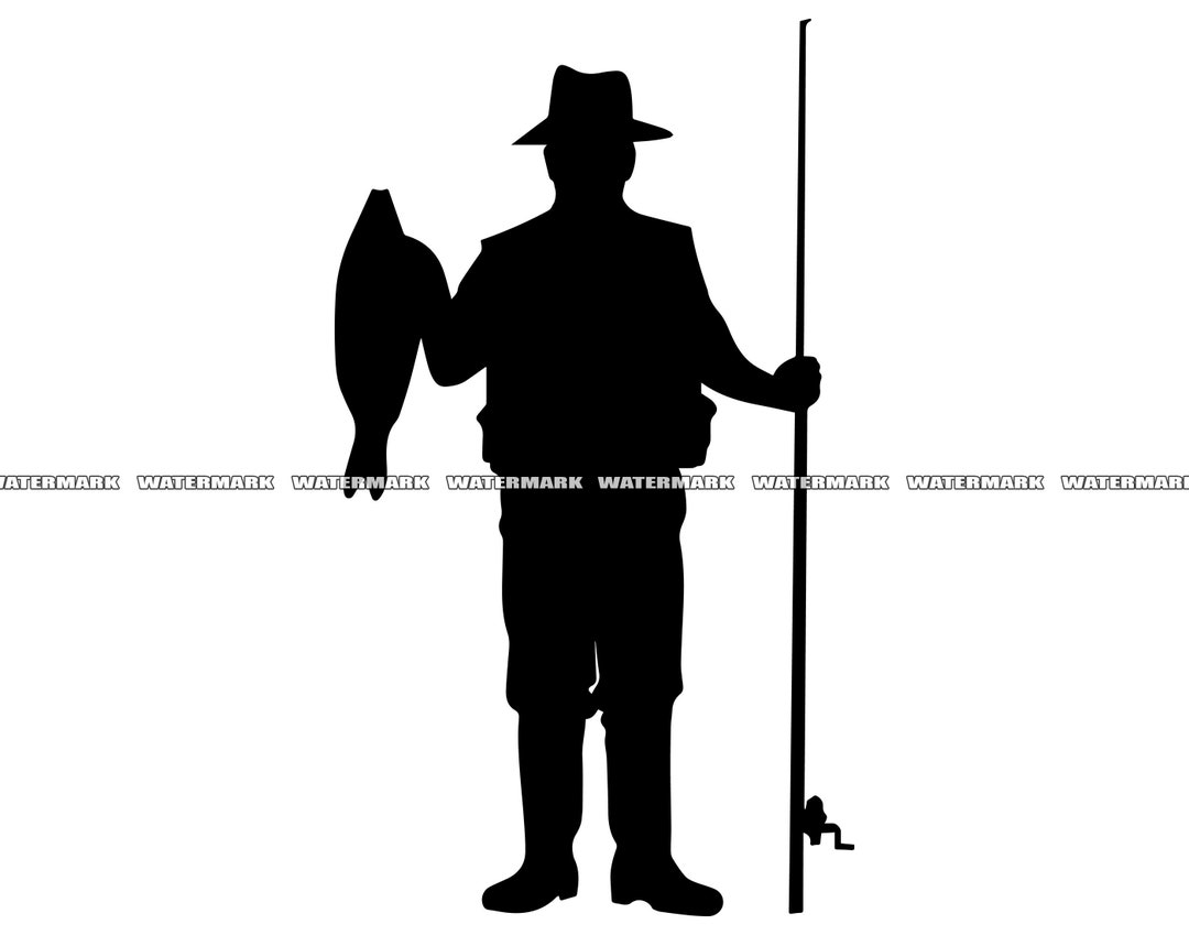Fisherman SVG Fisherman Cut File Fisherman DXF Fisherman - Etsy