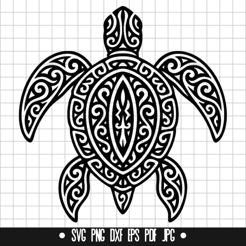 Tribal Turtle Svg - Etsy