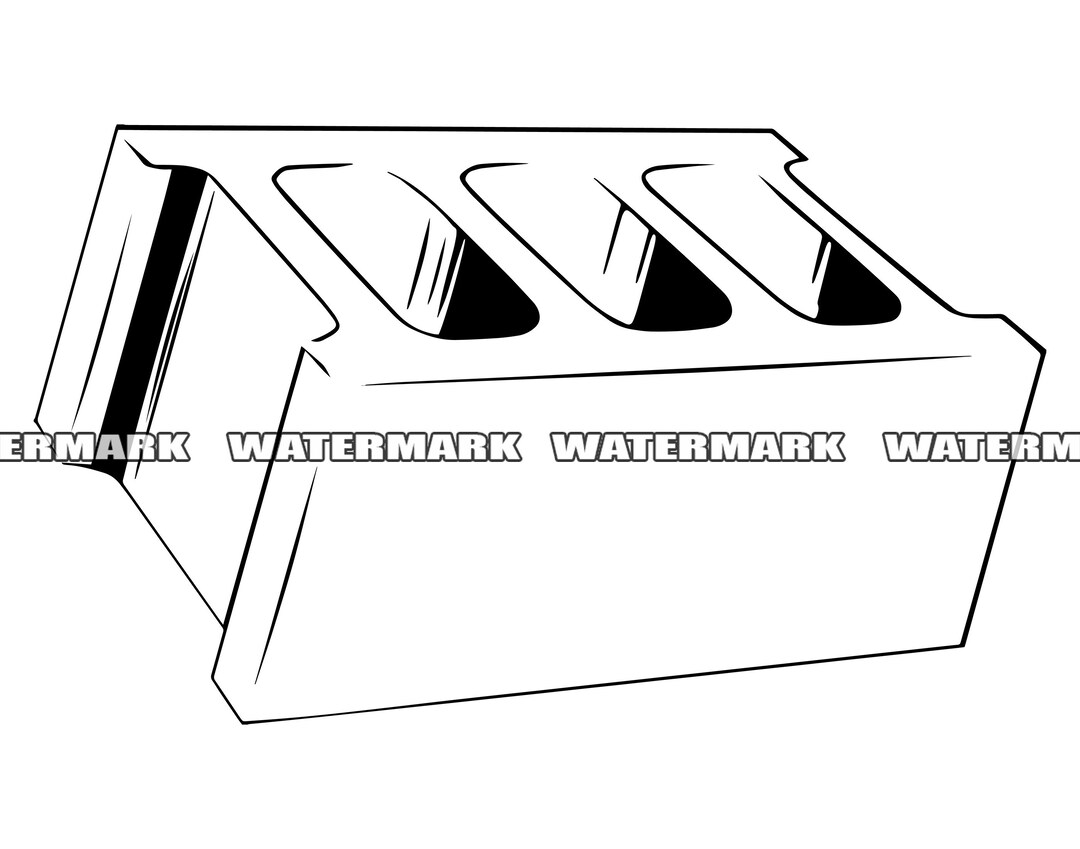 Cinder Block SVG Cinder Block Cut File Cinder Block DXF - Etsy