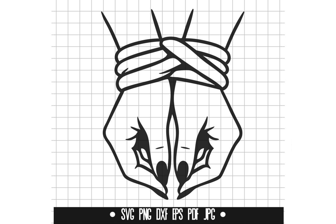 Bound Hands SVG, Bound Hands DXF, Bound Hands PNG, Bound Hands Cut File ...