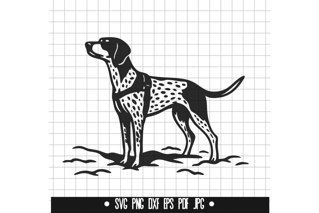 Pointer Dog SVG, Hunting Dog DXF, Dog PNG, Pet Cut File, Clipart ...