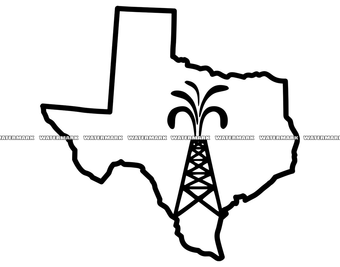 Texas Oil Derrick Rig Worker SVG Cut File DXF 1 PNG Clipart - Etsy