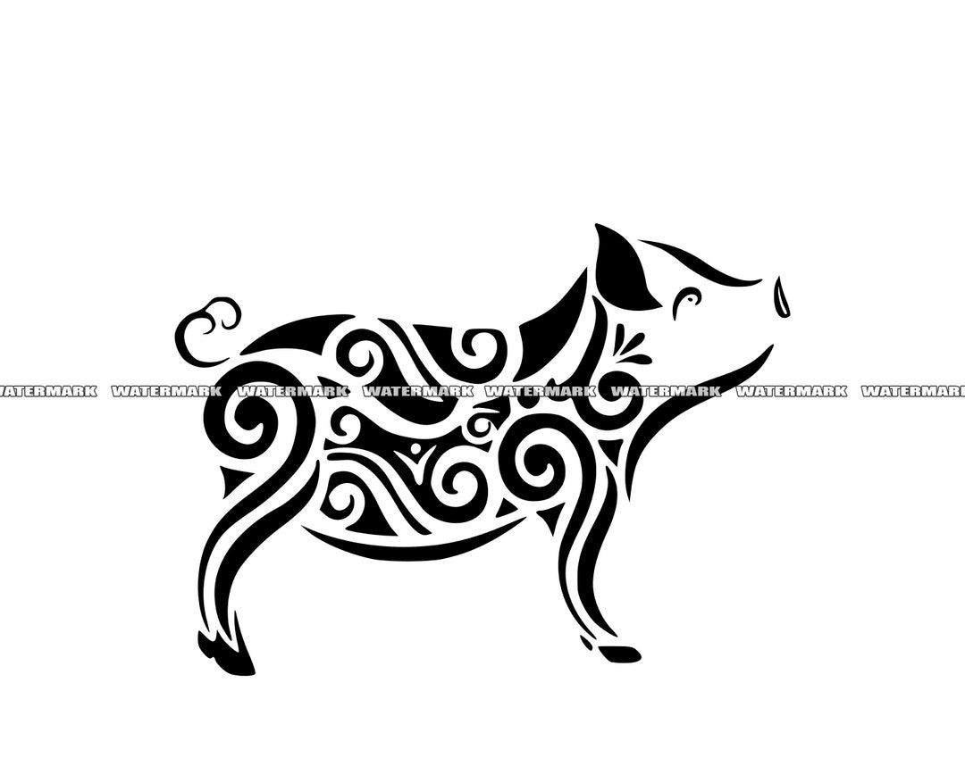 Fancy Pig SVG Fancy Pig Cut File Fancy Pig DXF Fancy Pig - Etsy