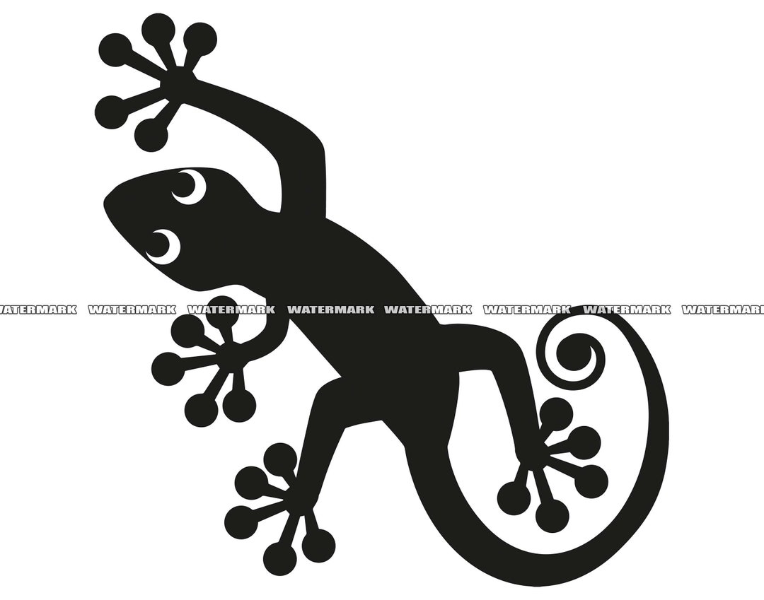Gecko SVG, Gecko Cut File, Gecko DXF, Gecko PNG, Gecko Clipart, Gecko ...