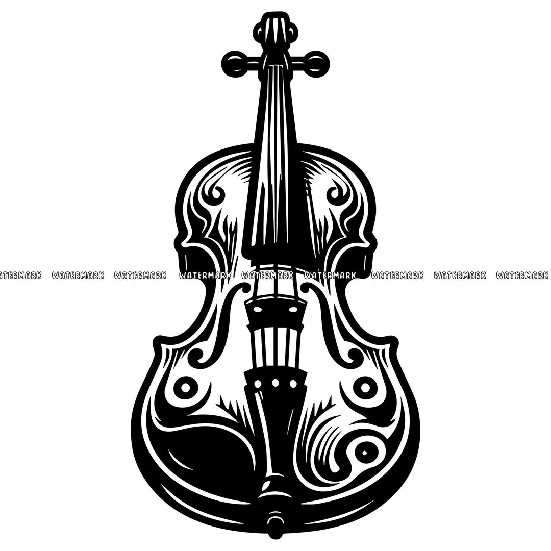 Violin SVG, Violin DXF, Violin PNG, Violin Cut File, Violin Clipart ...