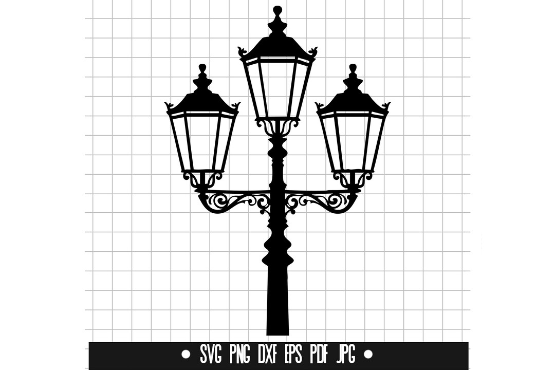 Street Lamp Post Svg, Vintage Lamp Svg, Retro Light Svg, Decorative ...