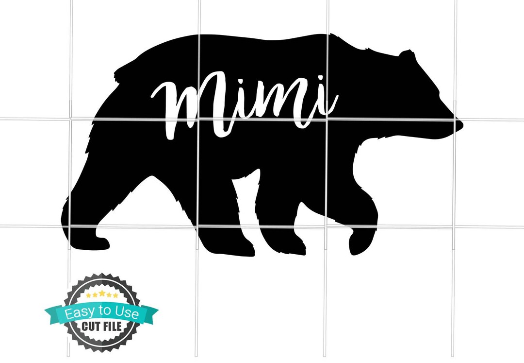 Mimi Bear SVG, Mimi Bear DXF, Mimi Bear Clipart, Mimi Bear Silhouette ...