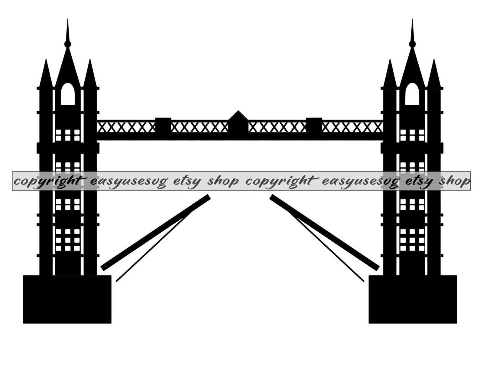London Tower Bridge SVG Clipart Files for Cricut Cut Files for - Etsy