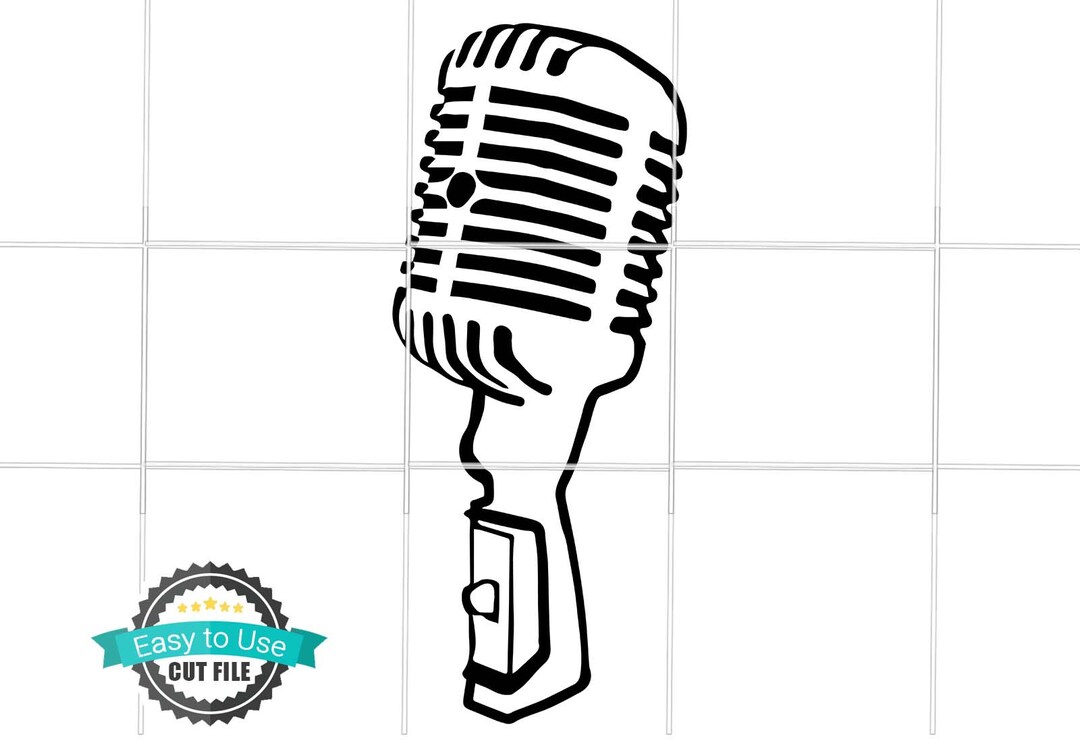 Vintage Microphone SVG, Antique Microphone SVG, Microphone SVG, Music ...