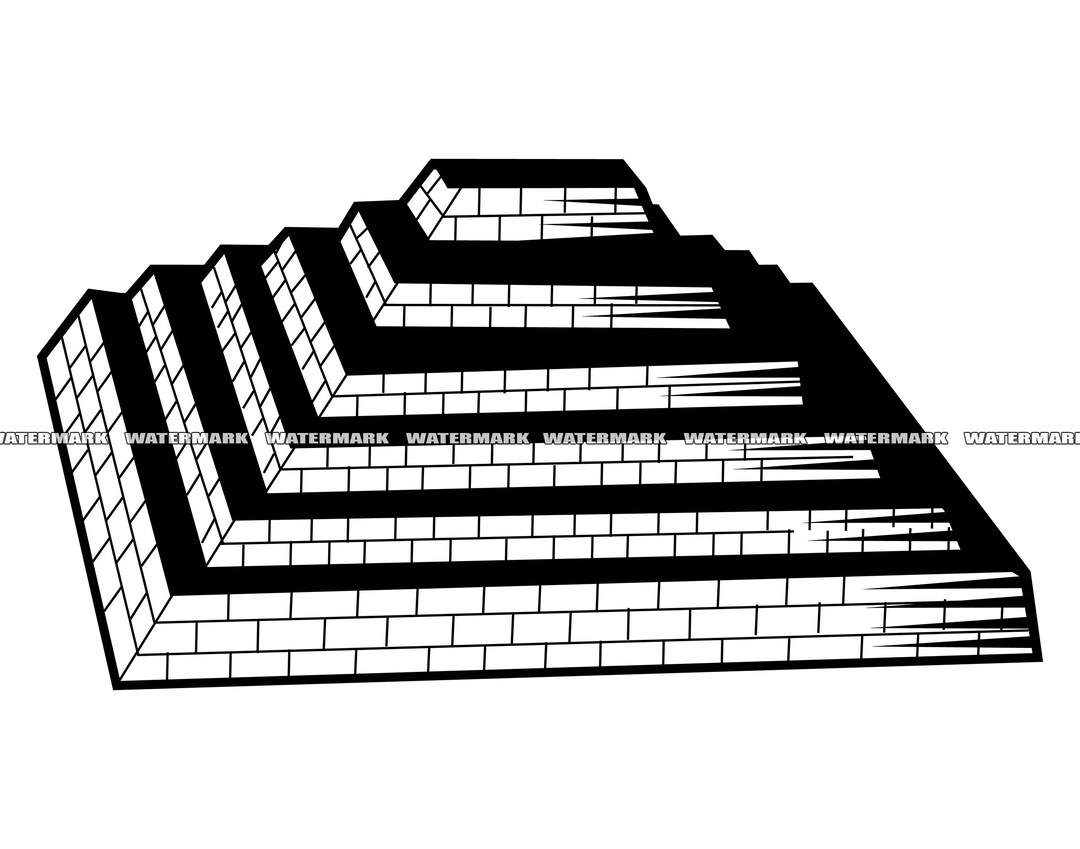 Pyramid SVG Cut File DXF PNG Clipart Silhouette Cricut - Etsy