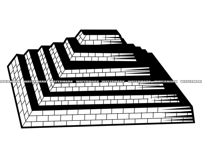 Pyramid SVG Cut File DXF PNG Clipart Silhouette Cricut - Etsy