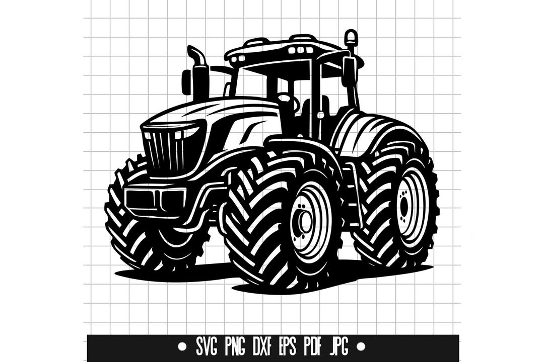 Farm Tractor SVG, Tractor DXF, Tractor PNG, Tractor Cut File, Clipart ...