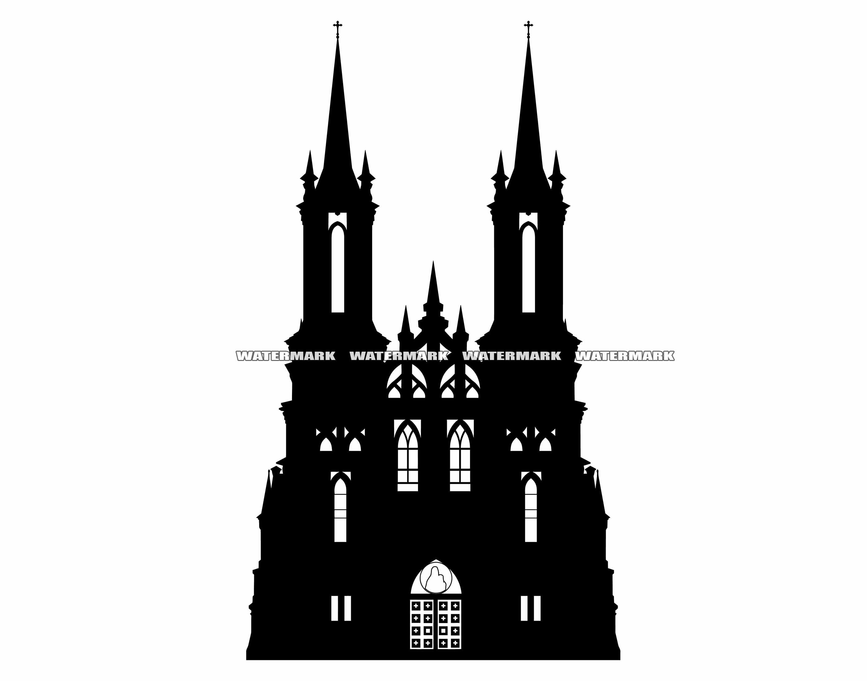 Gothic Castle SVG, Gothic Castle Cut File, Gothic Castle DXF, Gothic ...