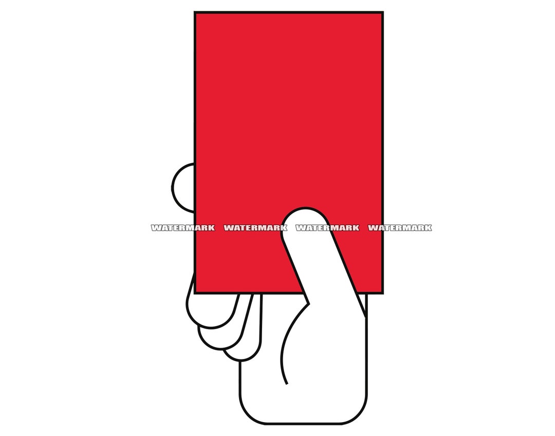 Referee Red Card SVG DXF PNG Clipart Silhouette Cut File Logo - Etsy