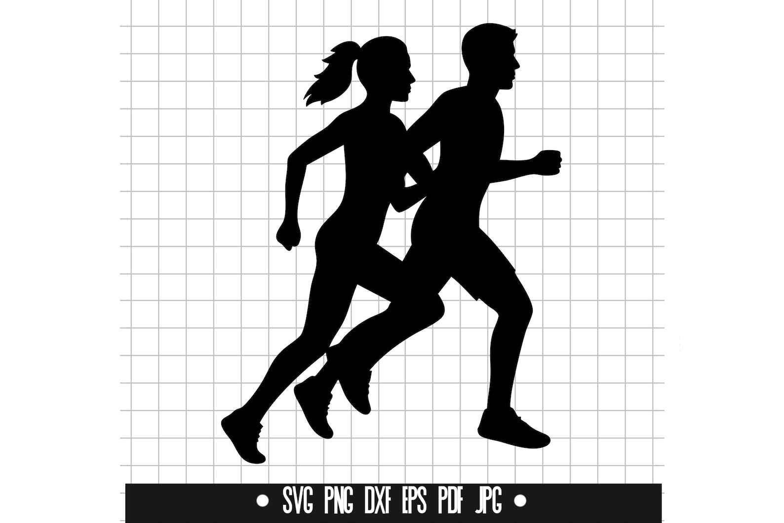 Running SVG, Jogging DXF, Runner PNG, Fitness Cut File, Clipart ...