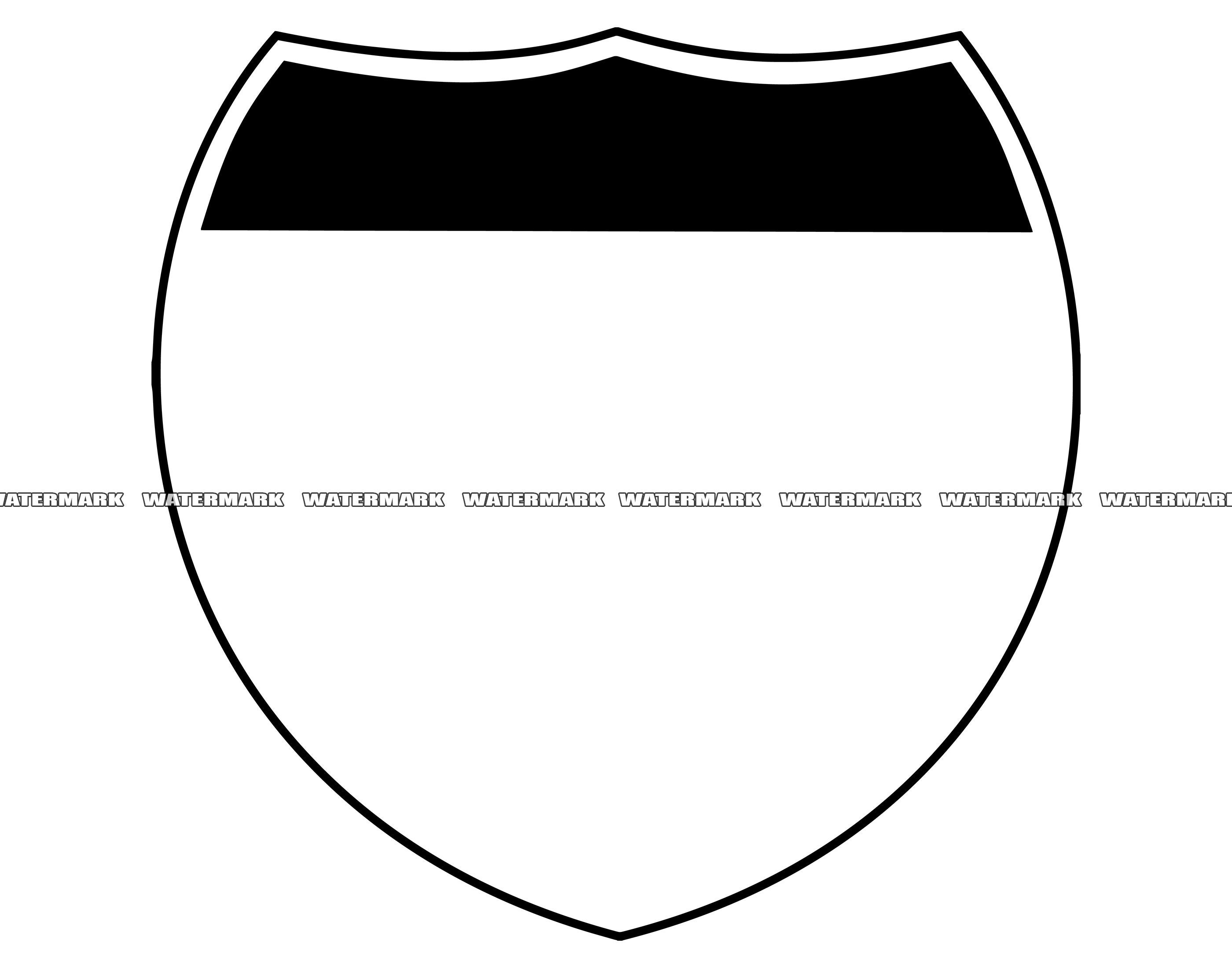 Blank Interstate Shield