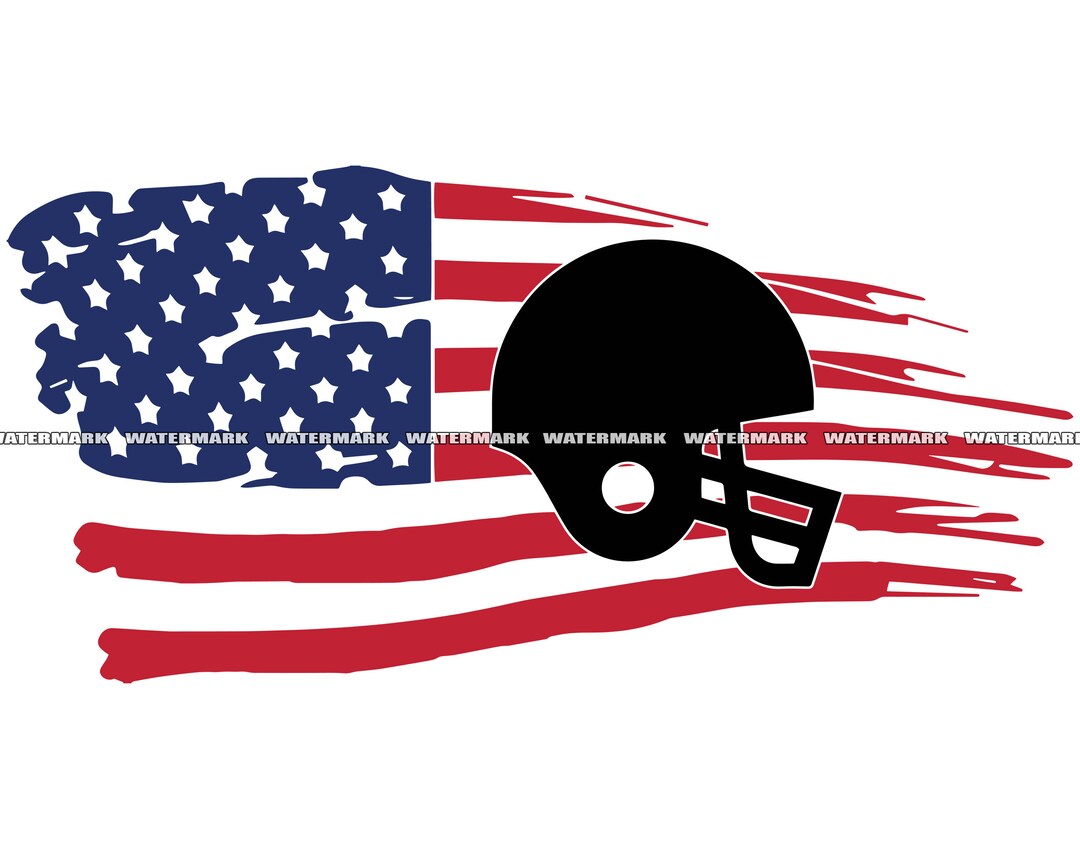 Football Helmet With American Flag SVG 1 Player Game Sports - Etsy