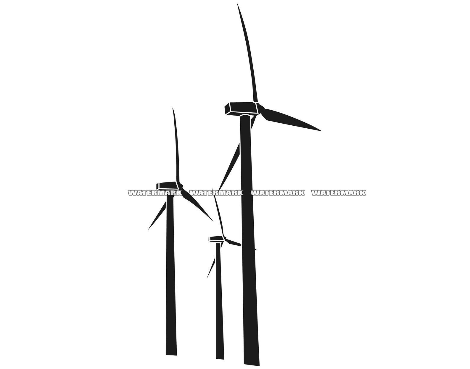 Wind Turbines SVG Wind Turbines Cut File Wind Turbines DXF | Etsy