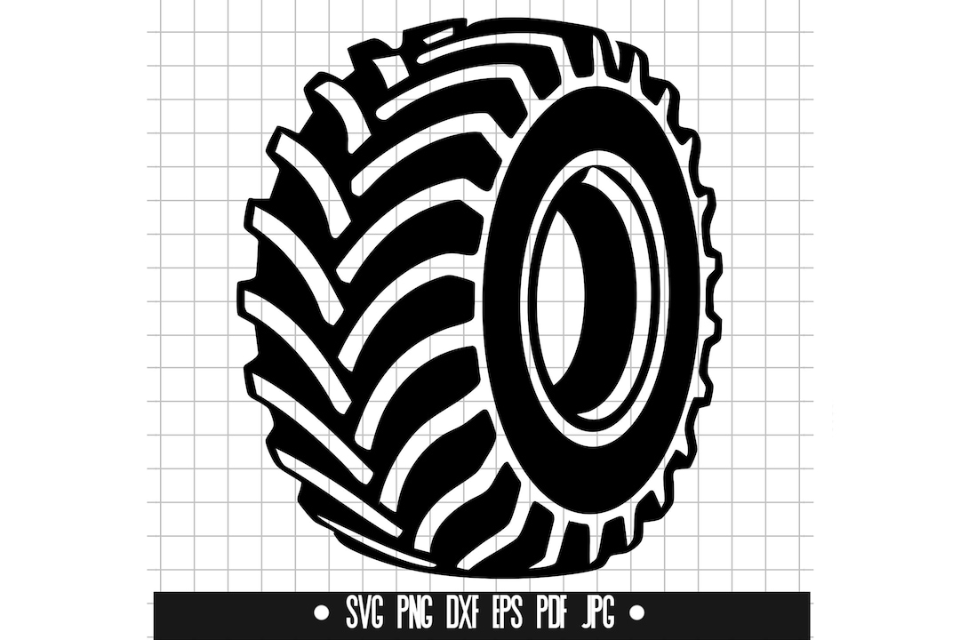 Tractor Tire SVG, Tractor Tire DXF, Tractor Tire PNG, Tractor Tire Cut ...