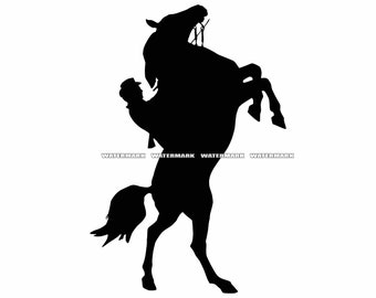 Rearing Horse Dxf - Etsy