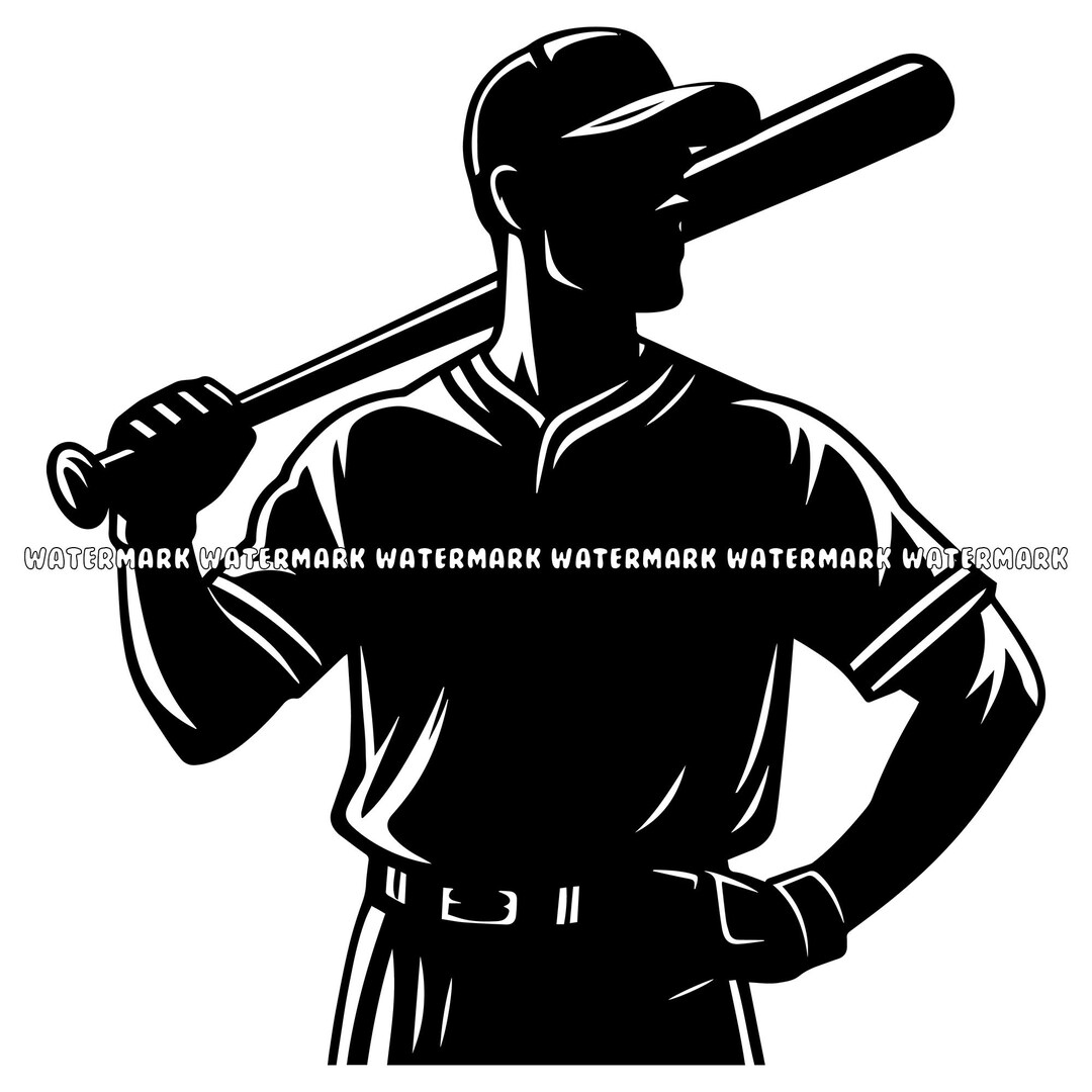 Baseball Player SVG, Baseball Player DXF, Baseball Player PNG, Baseball ...