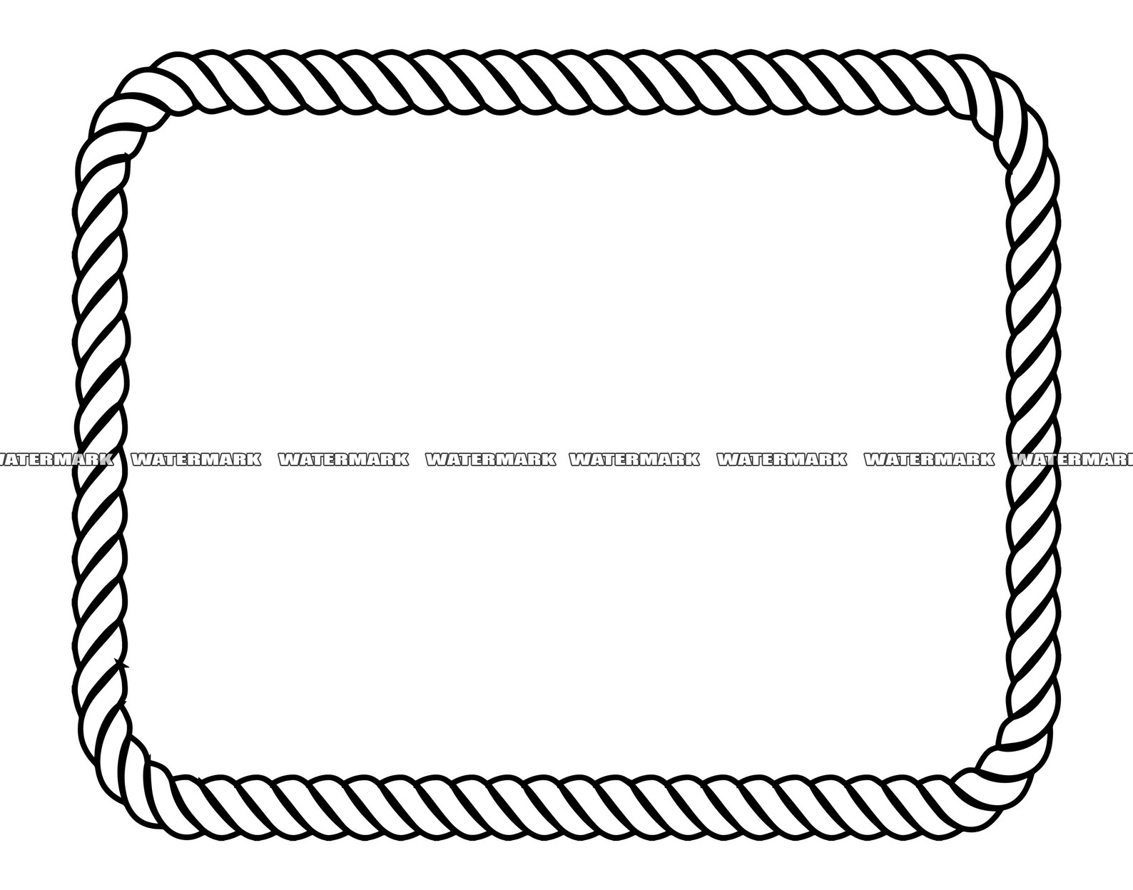 Rope Frame SVG, Cut File, DXF, PNG, Clipart, Silhouette, Cricut - Etsy