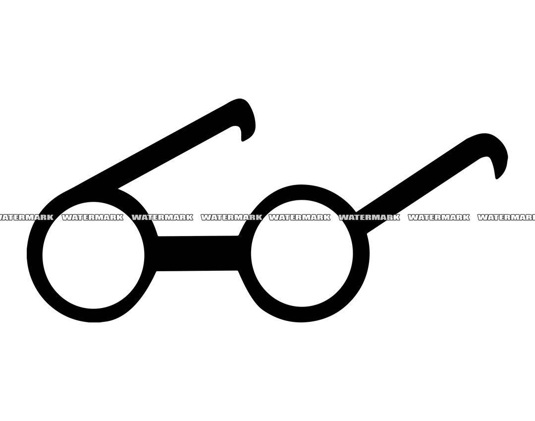 Round Glasses SVG Round Glasses Cut File Round Glasses DXF - Etsy