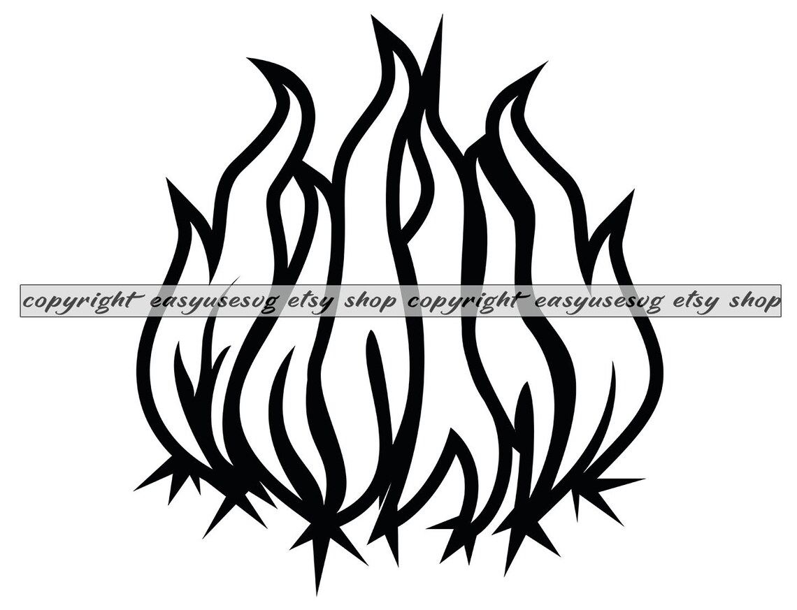 Flames SVG Flames DXF Flames PNG Flames Clipart Flames - Etsy