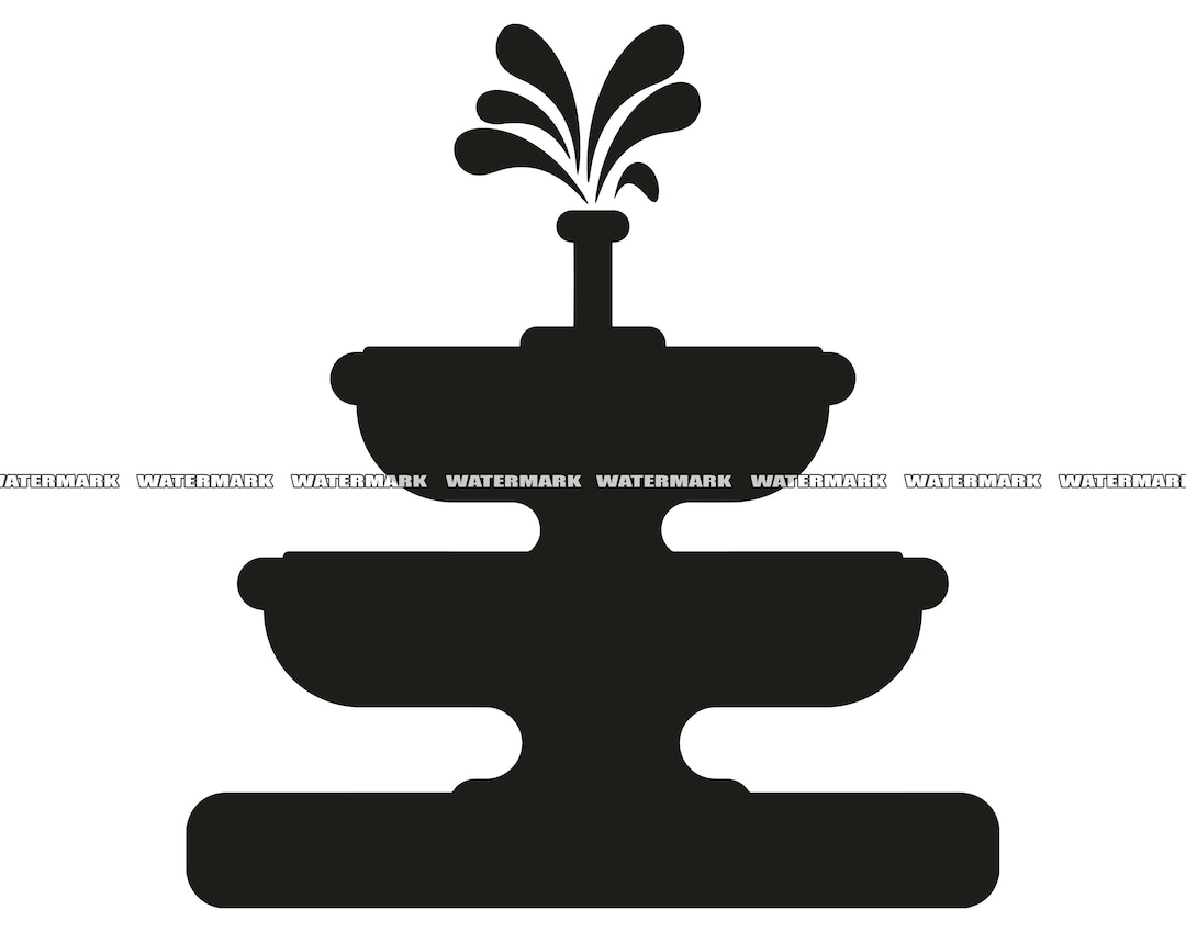 Fountain SVG 1 Fountain Cut File Fountain DXF Fountain - Etsy Australia