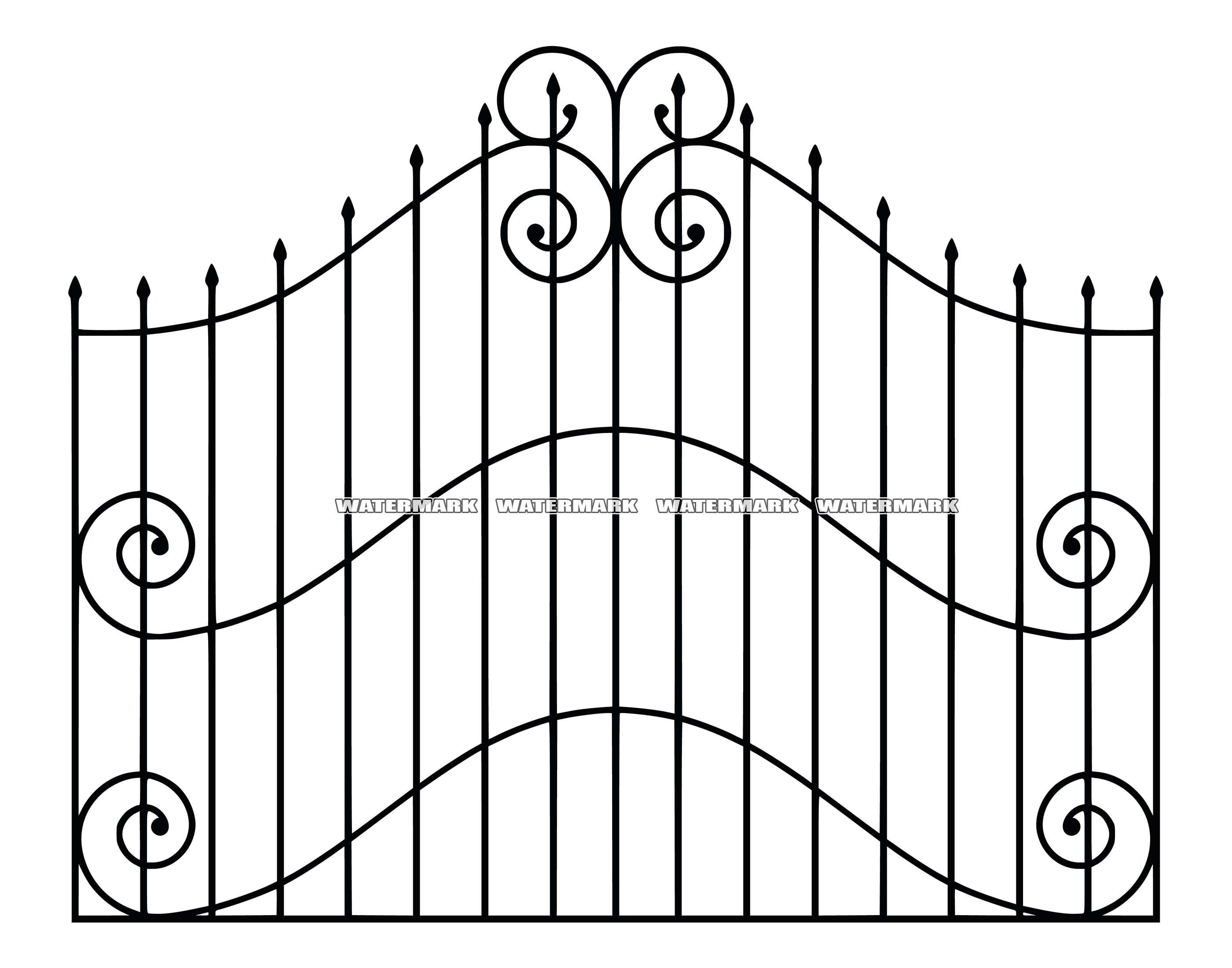 Iron Gate SVG 3 Iron Gate DXF, Iron Gate PNG, Iron Gate Clipart, Iron ...