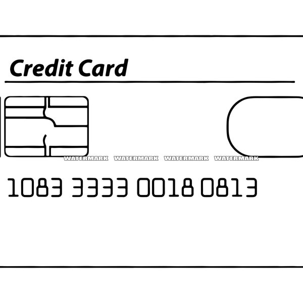 Credit Card Cut File - Etsy