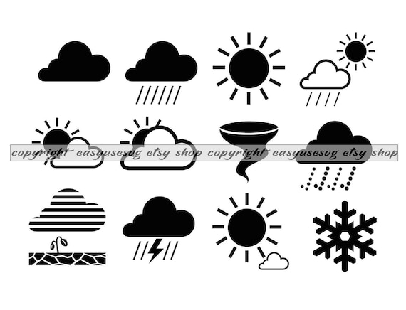 Weather SVG Weather DXF Weather PNG Weather Clipart | Etsy