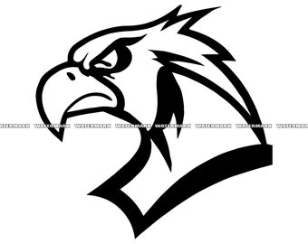 Hawk Mascot Head Dxf - Etsy